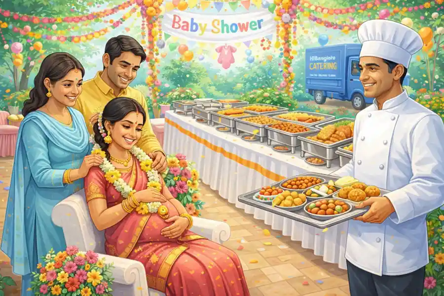 Baby Shower Catering Services in Bangalore | Seemantham & Godh Bharai ...